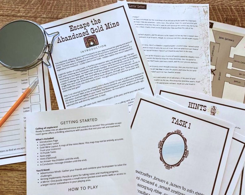 Escape Room for Teens and Tweens | Escape the Gold Mine Game ...