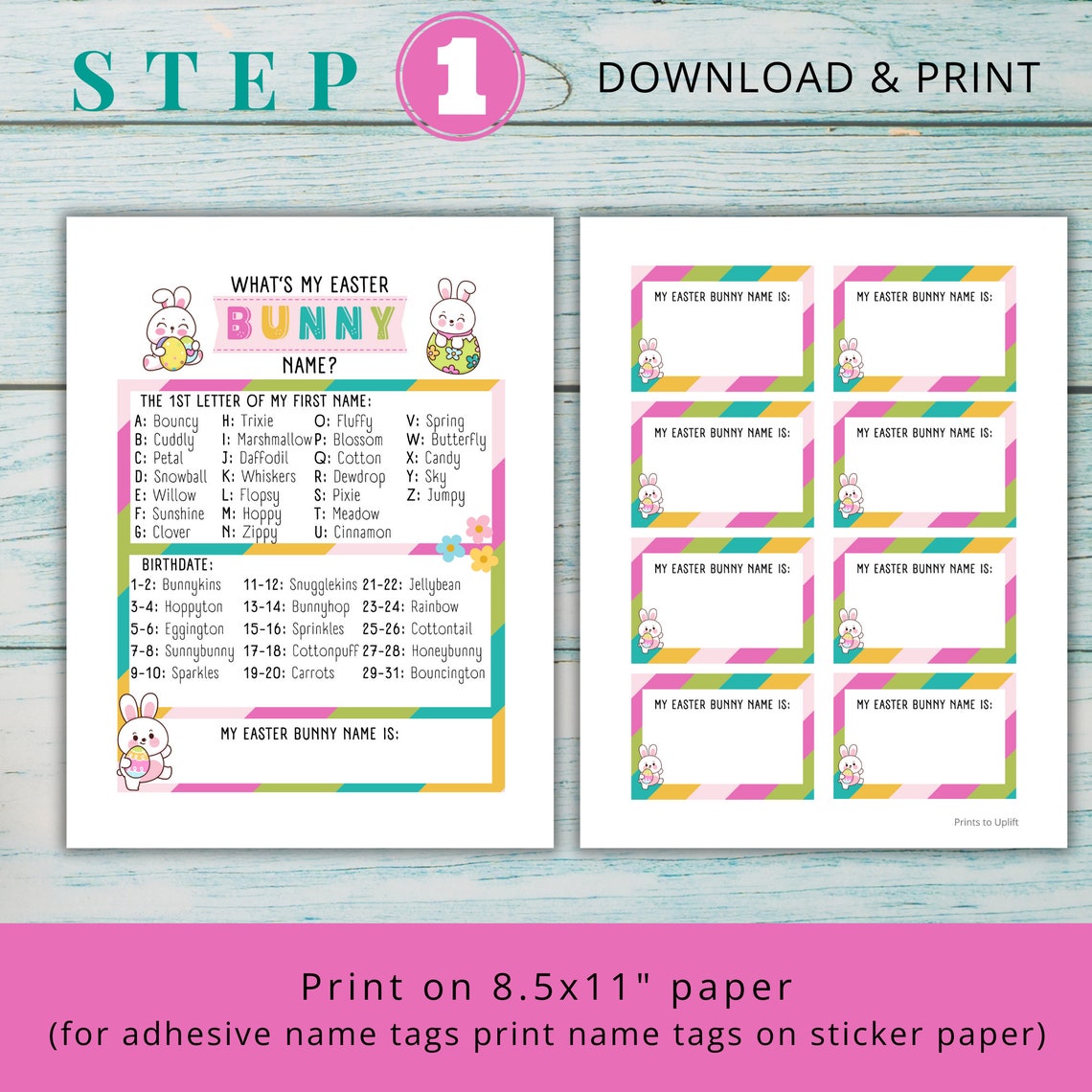 What's My Easter Bunny Name? Printable Easter Activity That's Fun and ...