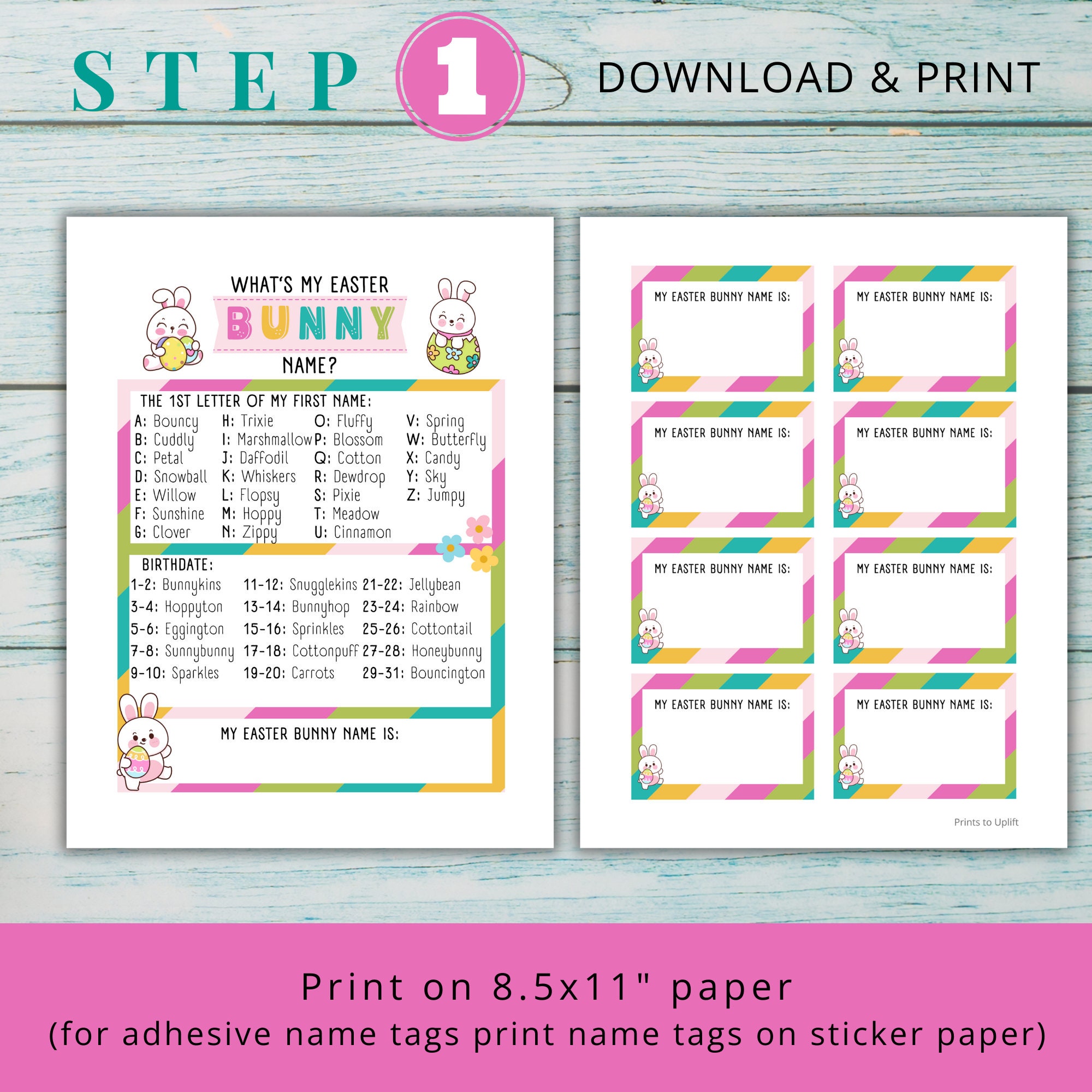What's My Easter Bunny Name? Printable Easter Activity That's Fun and ...