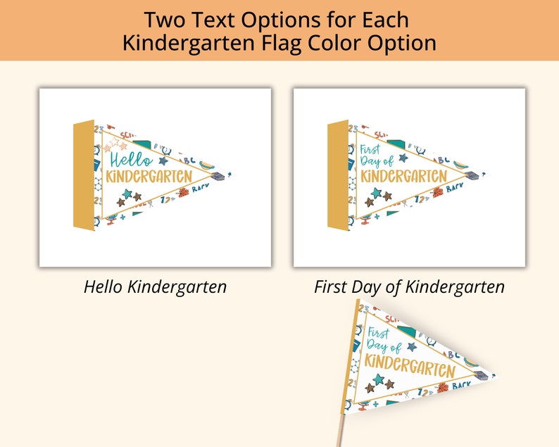 Kindergarten School Flags and Signs | 2024 School Year | First Day of ...