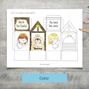 Nativity Craft for Kids | Christmas Coloring Activity | 3D Paper ...
