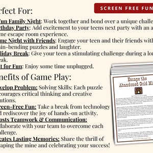 Escape Room for Teens and Tweens | Escape the Gold Mine Game ...