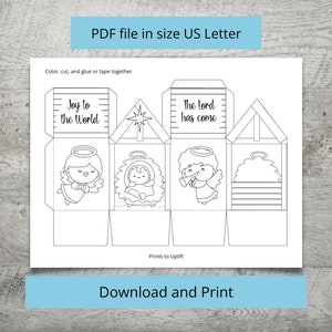 Nativity Craft for Kids | Christmas Coloring Activity | 3D Paper ...