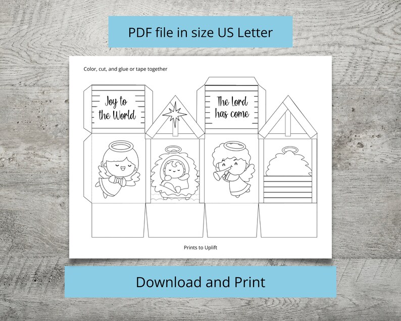 Nativity Craft for Kids | Christmas Coloring Activity | 3D Paper ...