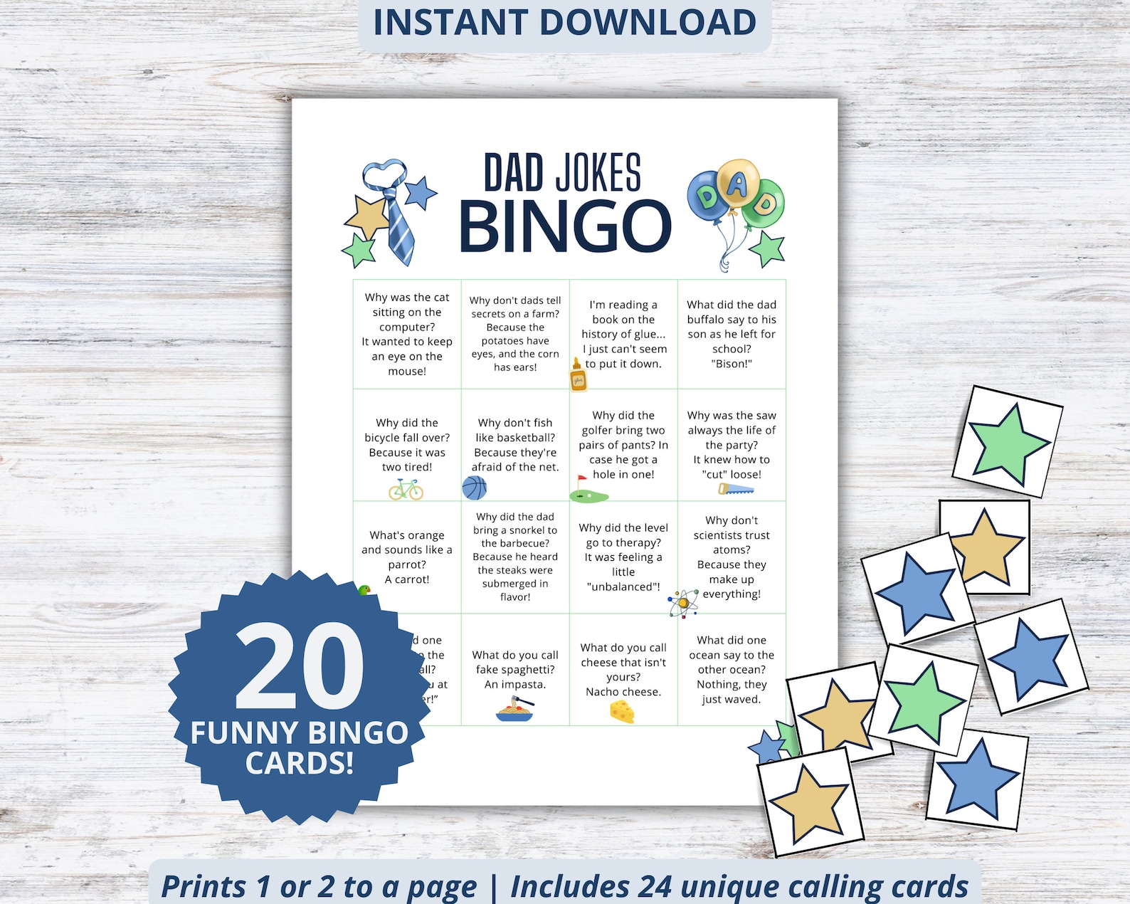 Dad BINGO | Father's Day, Family Reunion, Family Game Night | Dad Jokes ...