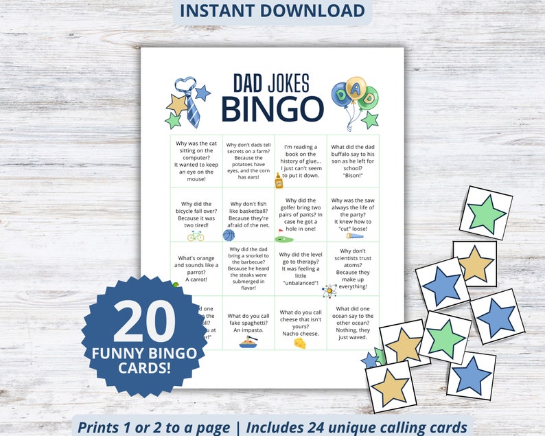 Dad BINGO | Father's Day, Family Reunion, Family Game Night | Dad Jokes ...