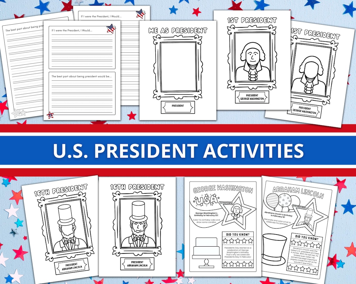 Presidents' Day Activities for Kids | Printable Coloring Pages and ...