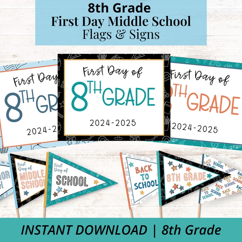 First Day of 8th Grade - Etsy