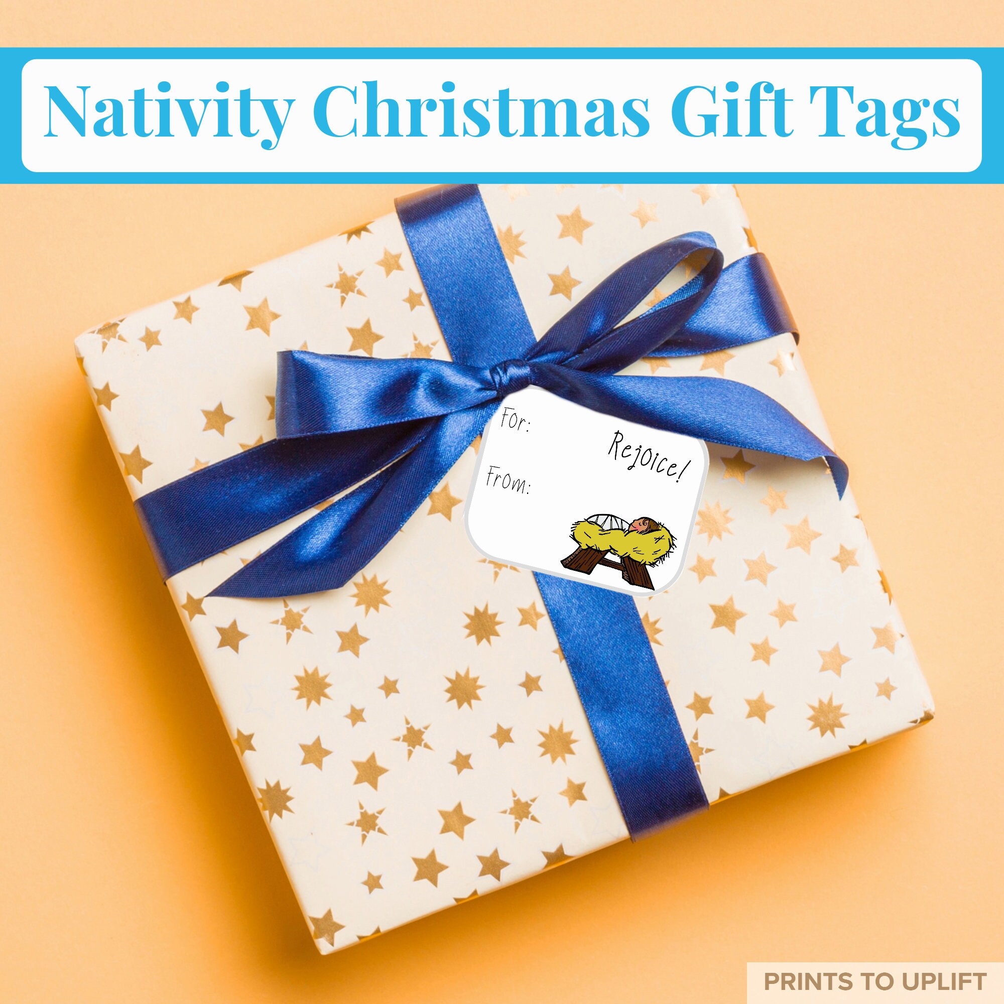 Nativity Christmas Gift Tags, Printable, for Kids, Christian, 8.5x11 ...