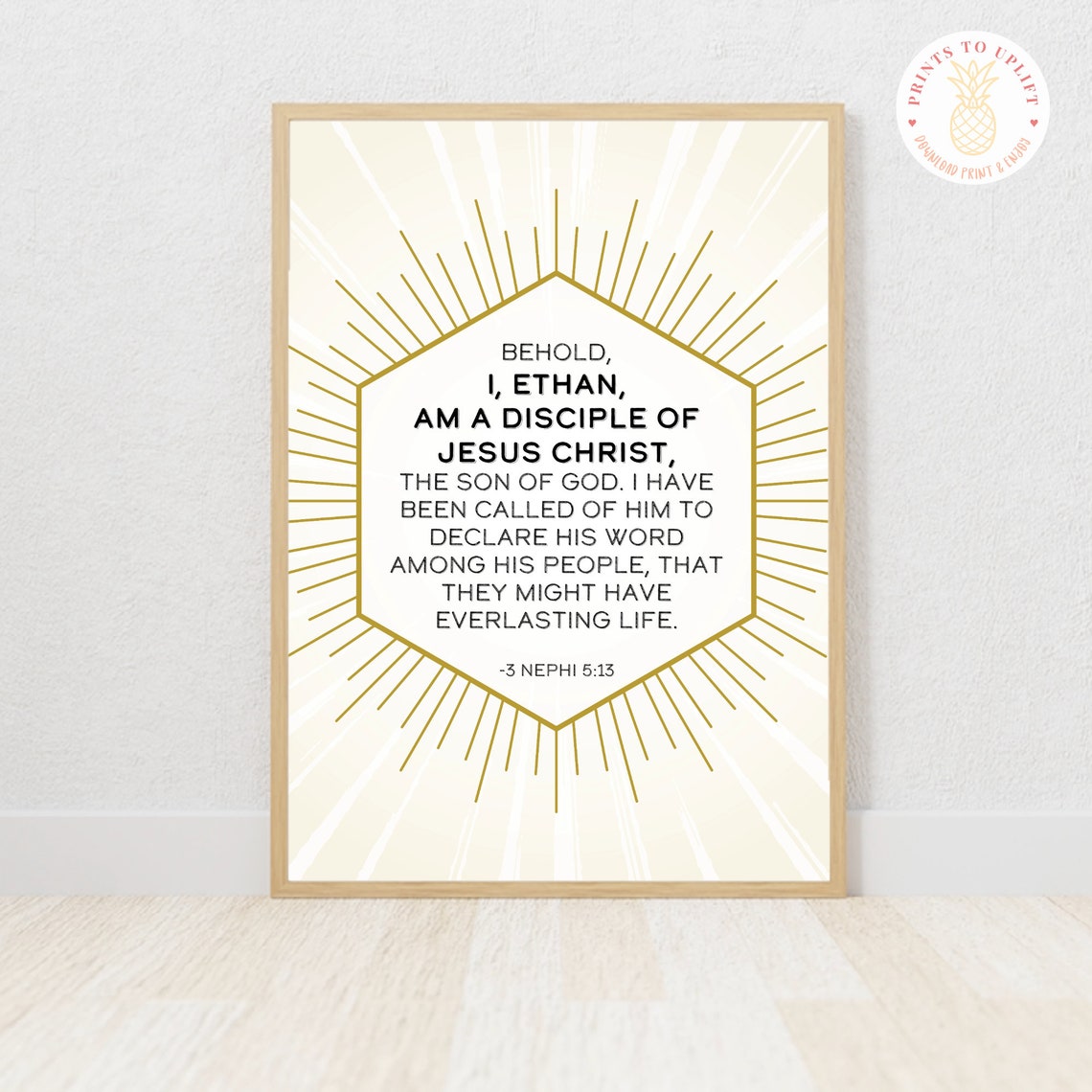 Personalized Gold 2024 Youth Theme Poster, I Am a Disciple of Jesus ...