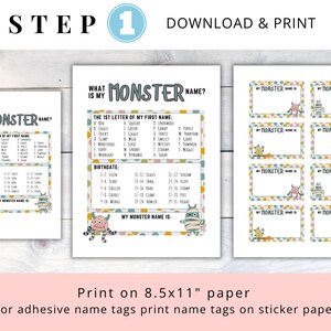 What's My Monster Name? Printable Halloween Activity That's Fun and ...