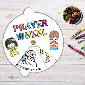 Prayer Steps Coloring Wheel Activity | Teaching Prayer LDS | Printable ...