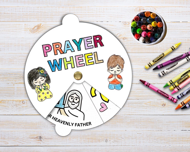 Prayer Steps Coloring Wheel Activity | Teaching Prayer LDS | Printable ...