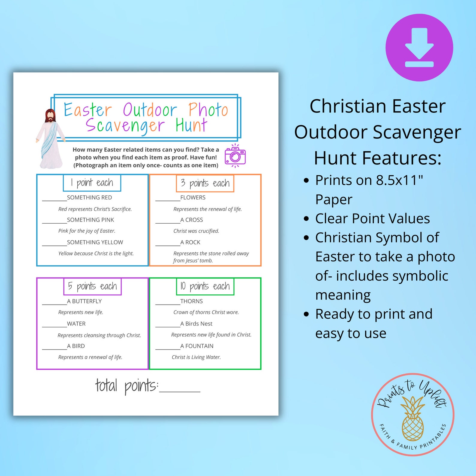 Christian Easter Photo Scavenger Hunt, Instant Download, Teens, Adults ...