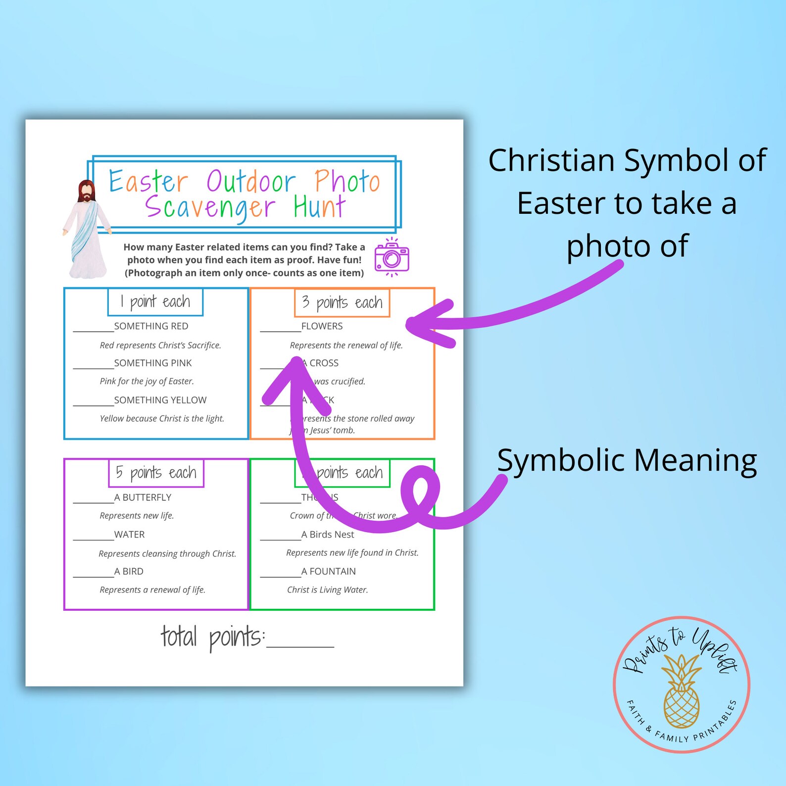 Christian Easter Photo Scavenger Hunt, Instant Download, Teens, Adults ...