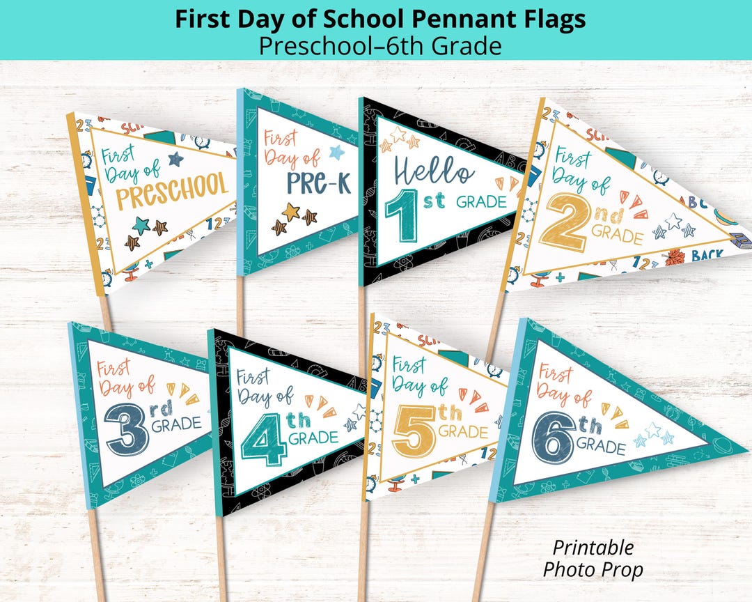 First Day of School Printable Sign, Back to School Photo Prop ...