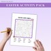 Easter Coloring Activity Pack, Fun for Kids, Printable, 8.5x11, Finding ...