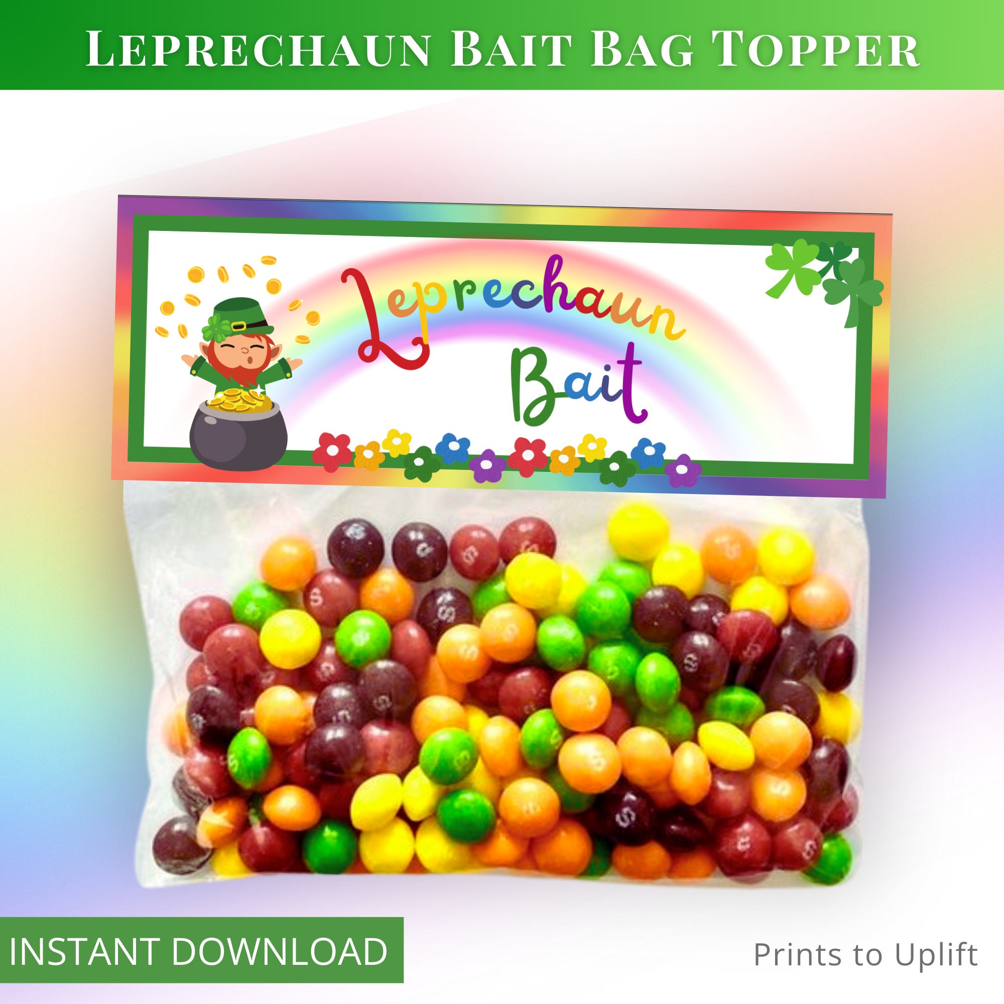 Leprechaun Bait Treat Bag Topper, Fun for Saint Patrick's Day ...