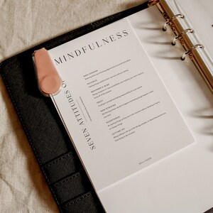 Aesthetic Minimal Mindfulness Planner Dashboard | A5 A6 Planner ...