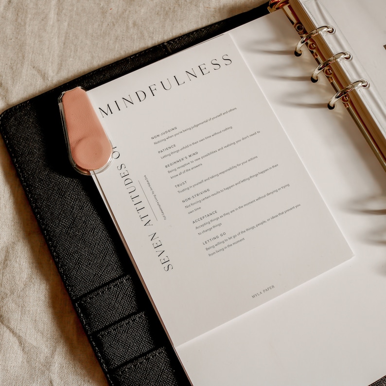 Aesthetic Minimal Mindfulness Planner Dashboard A5 A6 - Etsy