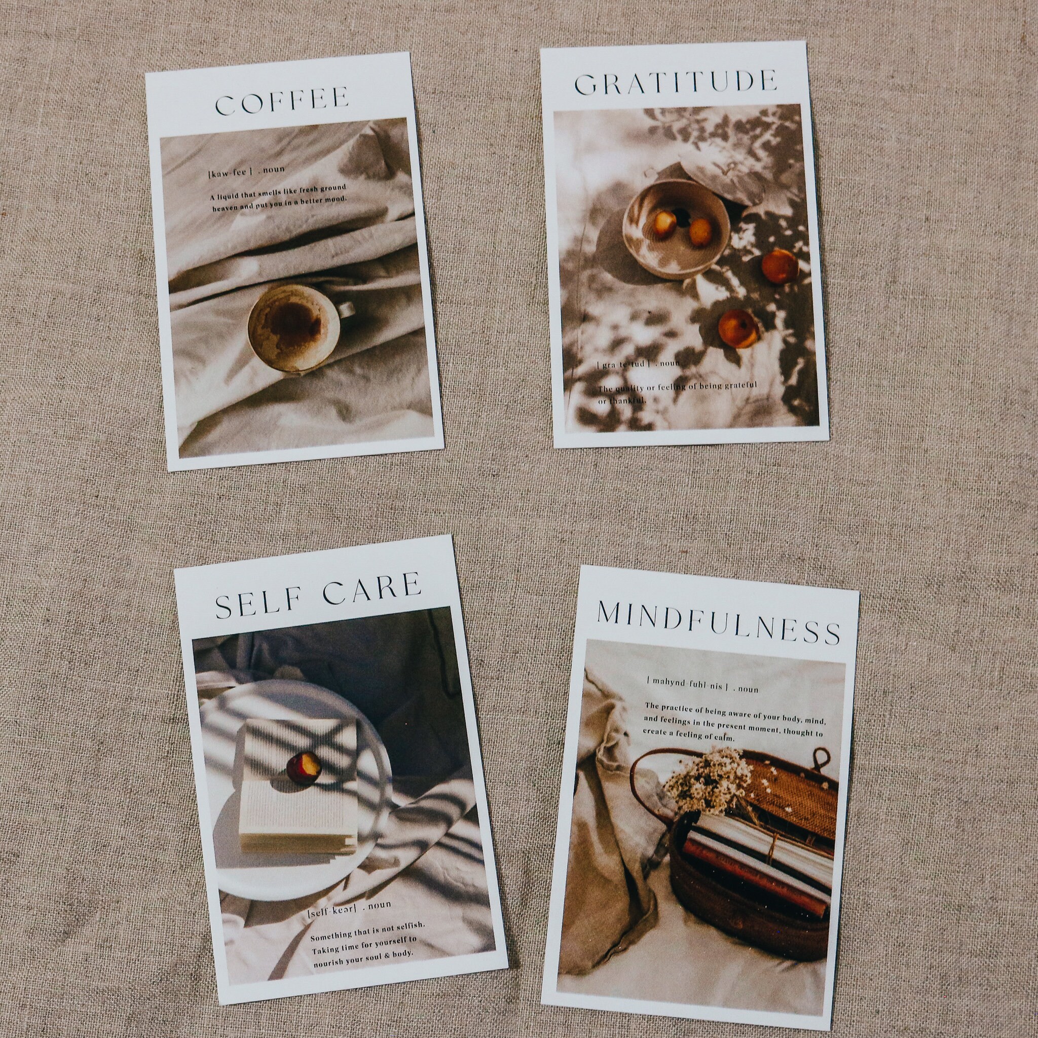 Printed Aesthetic Planner Cards Journal Cards Plastic 4 - Etsy