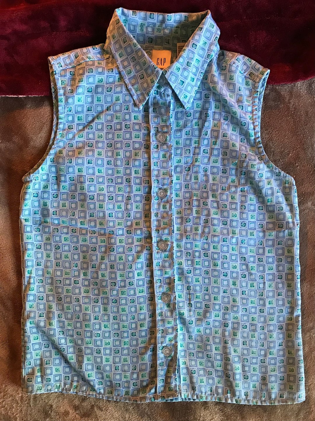 Vintage Sleeveless GAP Button-up - Etsy