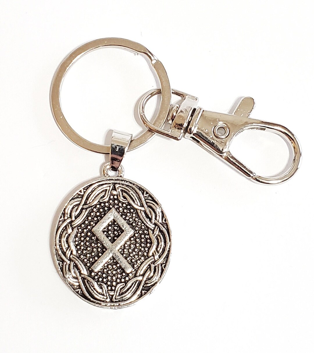 Viking Rune Keychain Othala O With Lobster Claw Swivel Clasp - Etsy