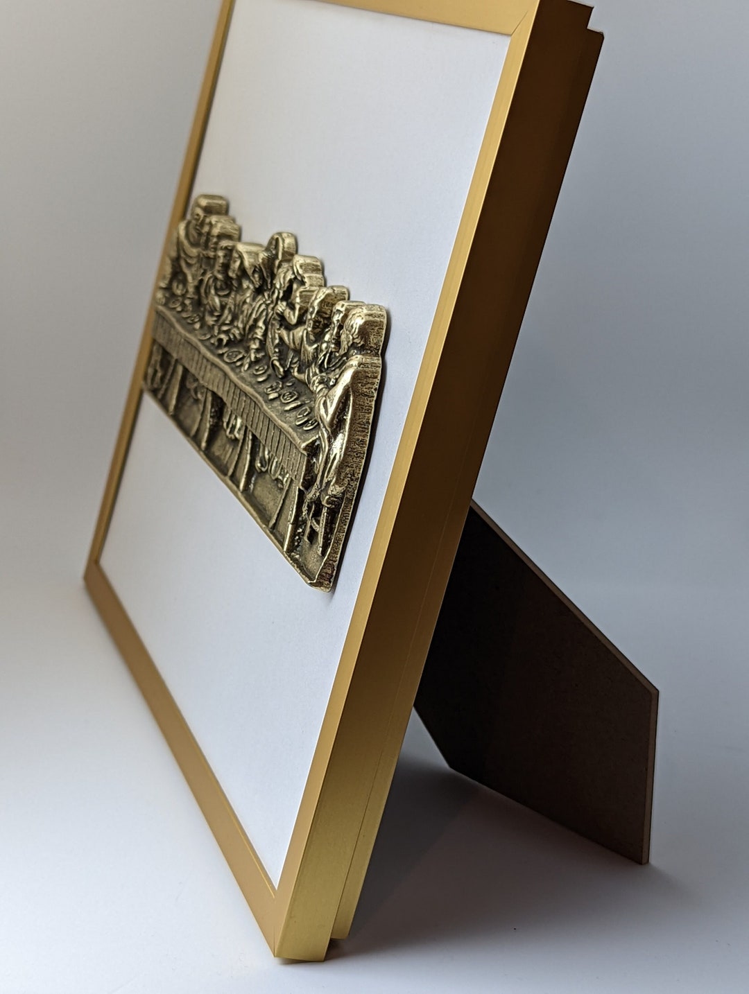 Last Supper Frame, Gold Metal Last Supper, Religious Present, Easter ...