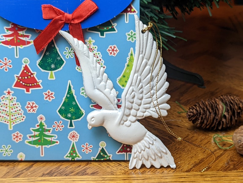 Dove Christmas Ornament, Dove Ornament, Bird Christmas Ornament, Dove ...