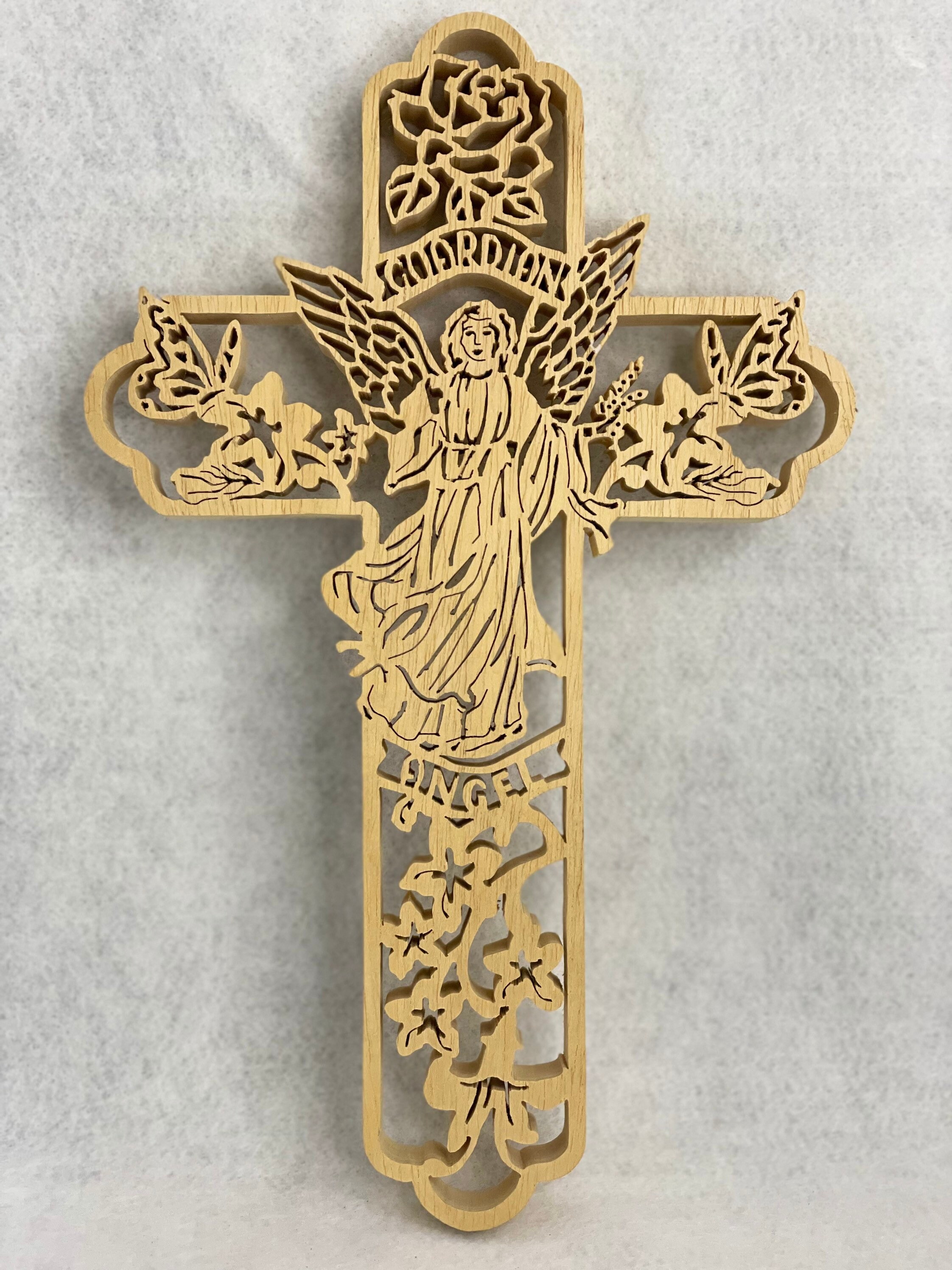 Handmade Guardian Angel Wood Cross - Etsy Canada