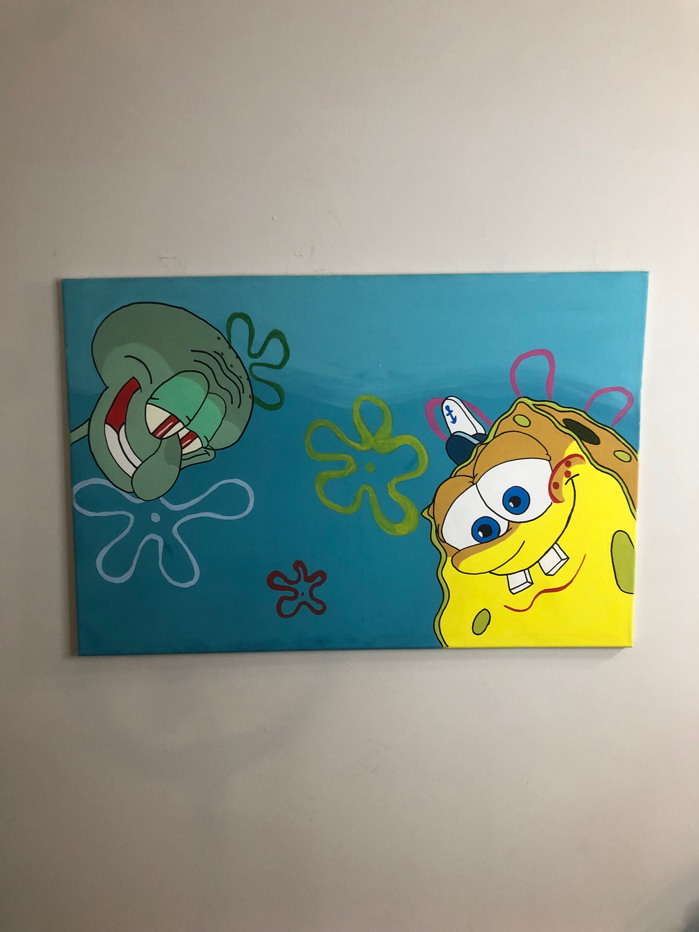 Spongebob & Squidward Painting - Etsy