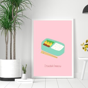 Cute Japanese Printable Wall Art Minimalist Bento Print Asian Digital ...