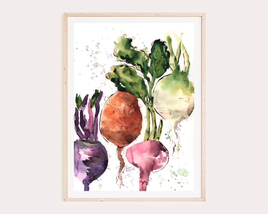 Vegetables Watercolor Painting, Instant Digital Download, Printable ...