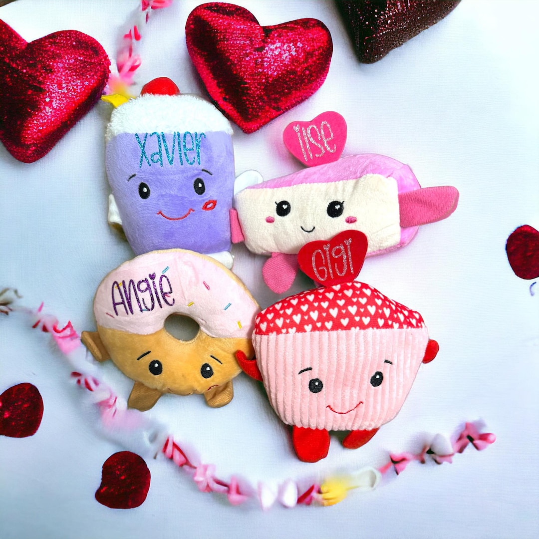 Valentine's Day Personalized Plushies, Valentines Day Custom, Custom ...