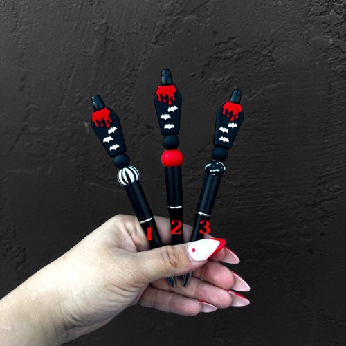 Spooky Pens, Spooky Stationery, Coffin Pens, Coffin Stationery, Goth ...