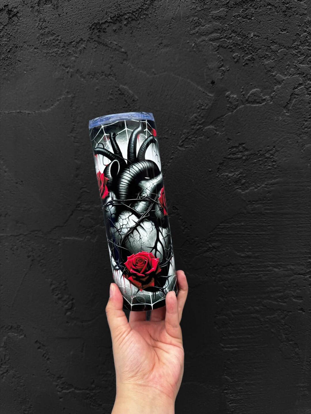 Spider Web Heart, Spider Web Heart Tumbler, Heart Tumbler, Spider Web ...