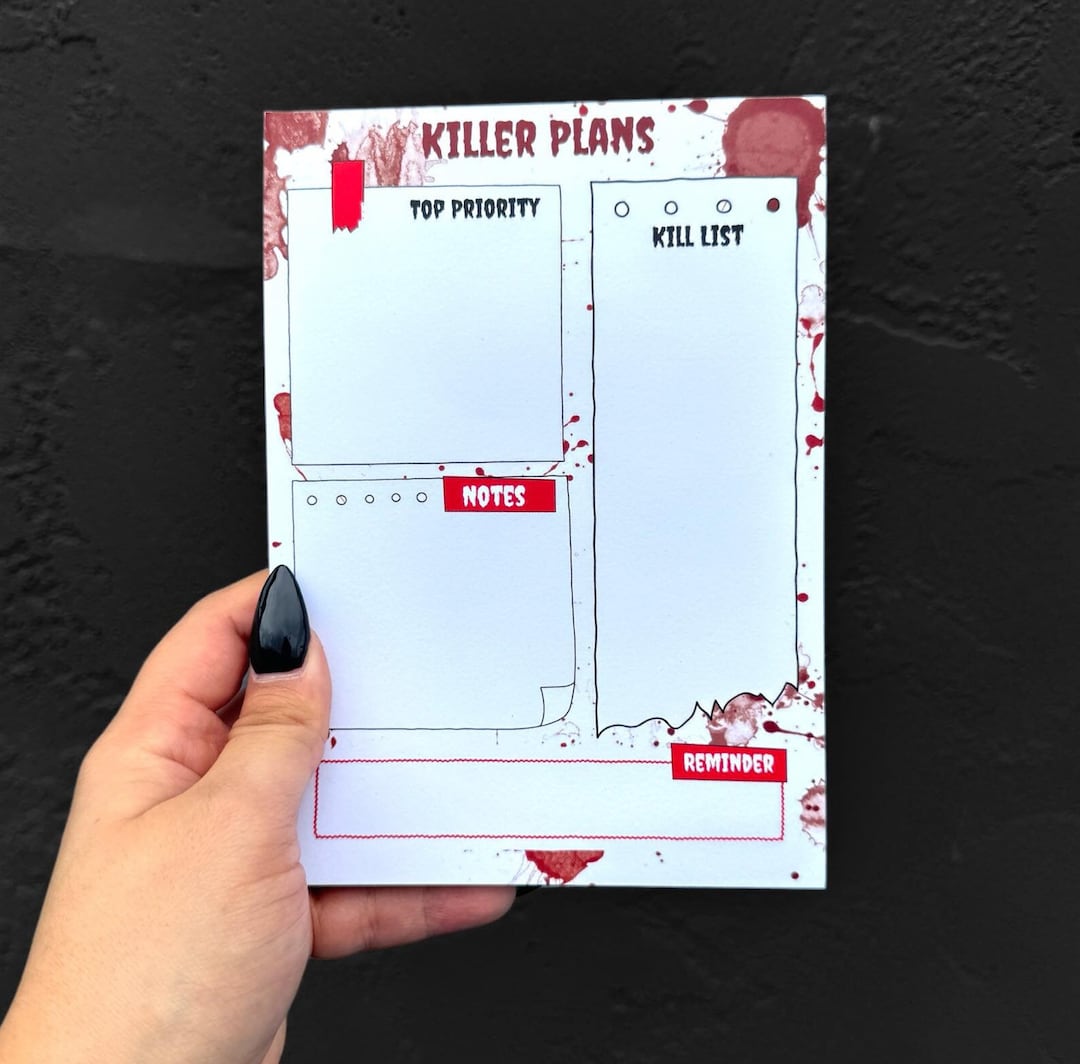 Killer Plans, Spooky Stationery, True Crime Stationery, Horror ...