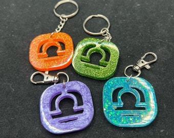 Libra Keychain - Etsy