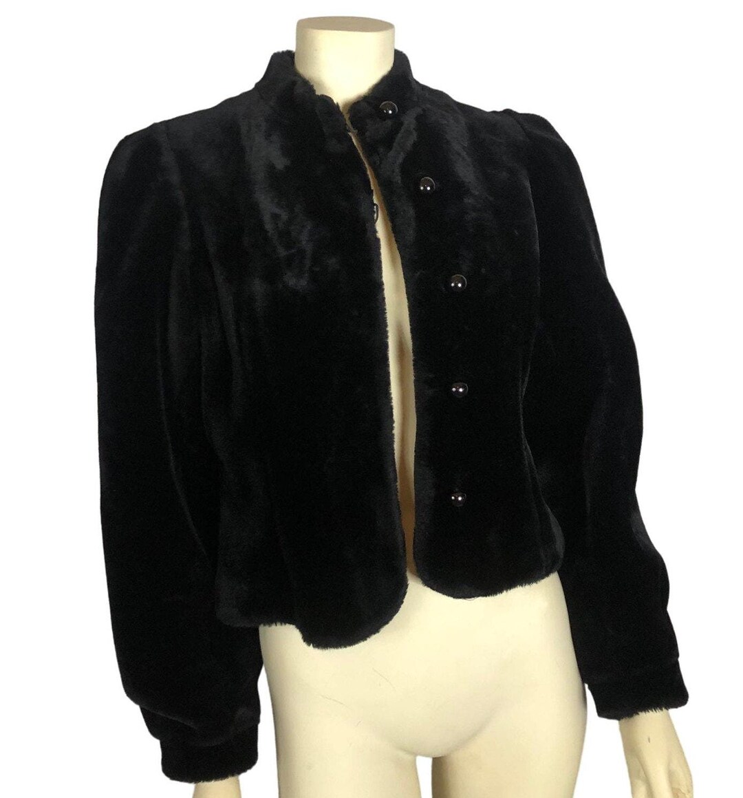 Vintage Borgessa Deep Pile by Borg & CASPER Fur High Neck Fur Coat Size ...
