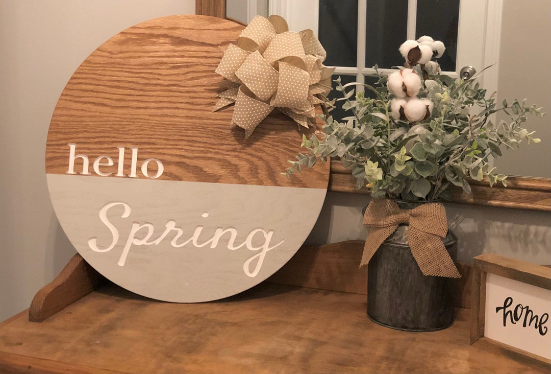 Engraved Spring Door Hanger/accent Piece - Etsy