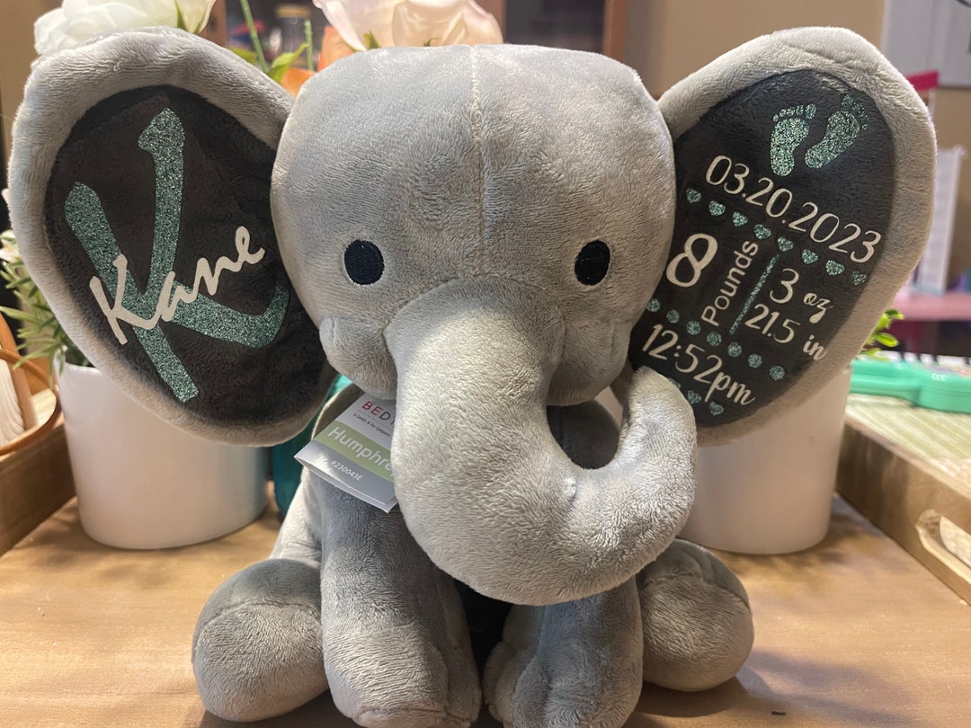 Birth Stat Elephant - Etsy
