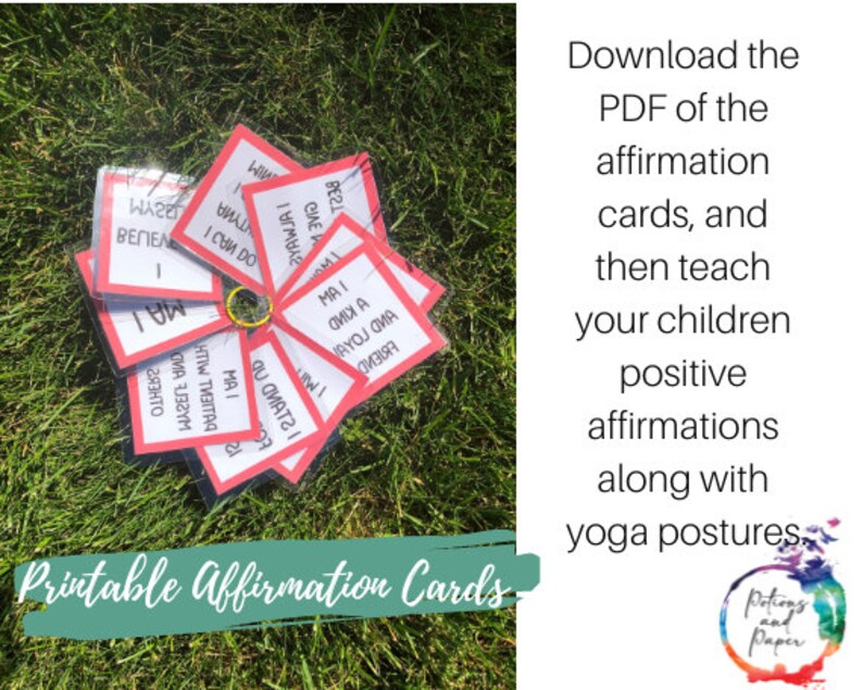 Printable Children's Affirmation Cards With Yoga Postures - Etsy