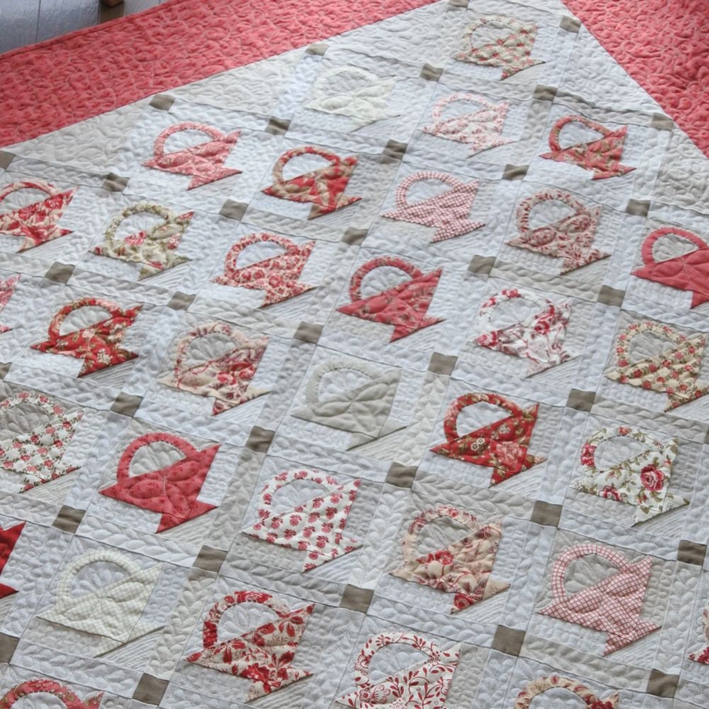 Rose Basket Quilt Pattern for Charm Pack - Etsy