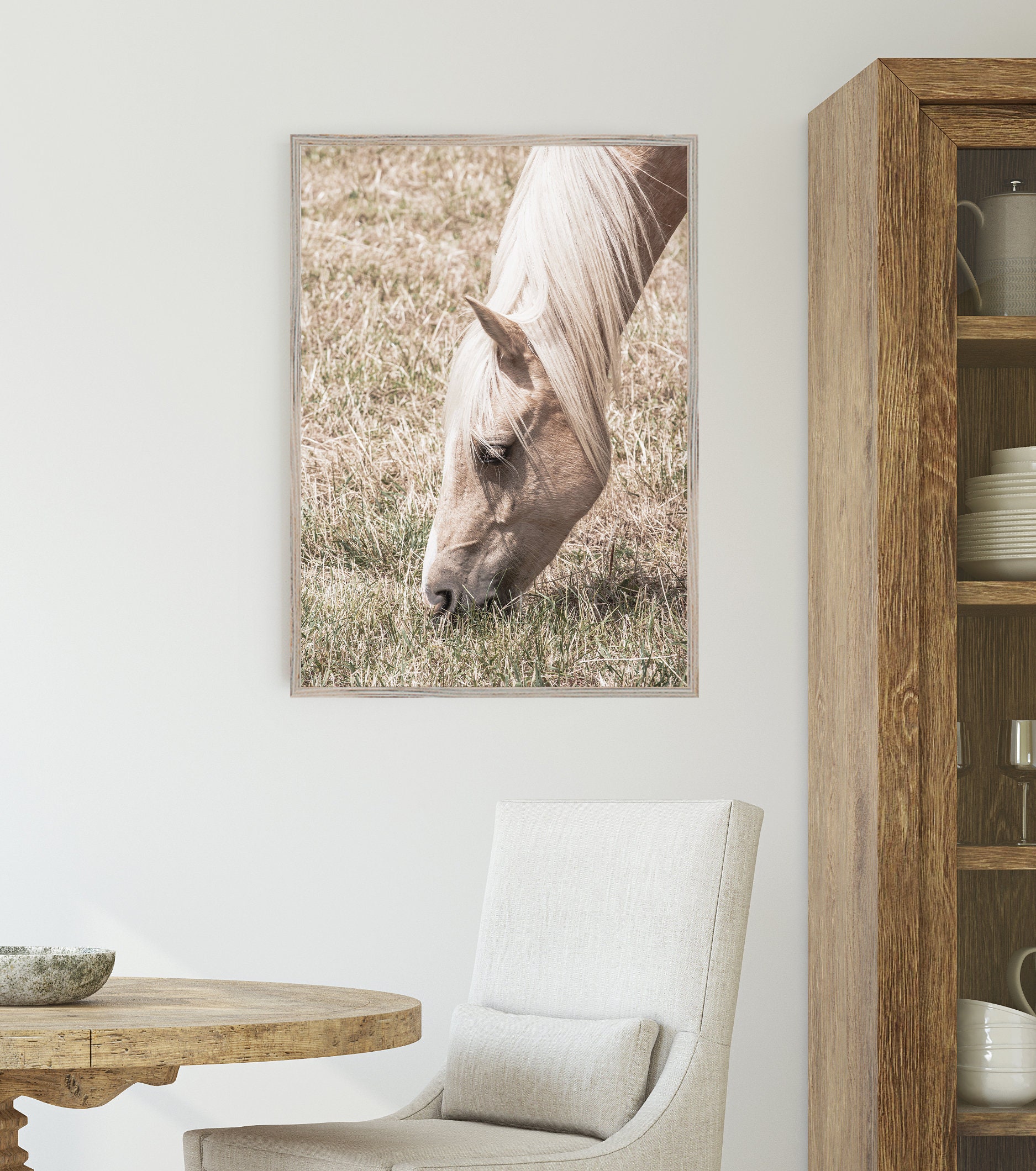 Palomino Horse Poster, Beige Horse Home Decor, Farmhouse Wall Art ...