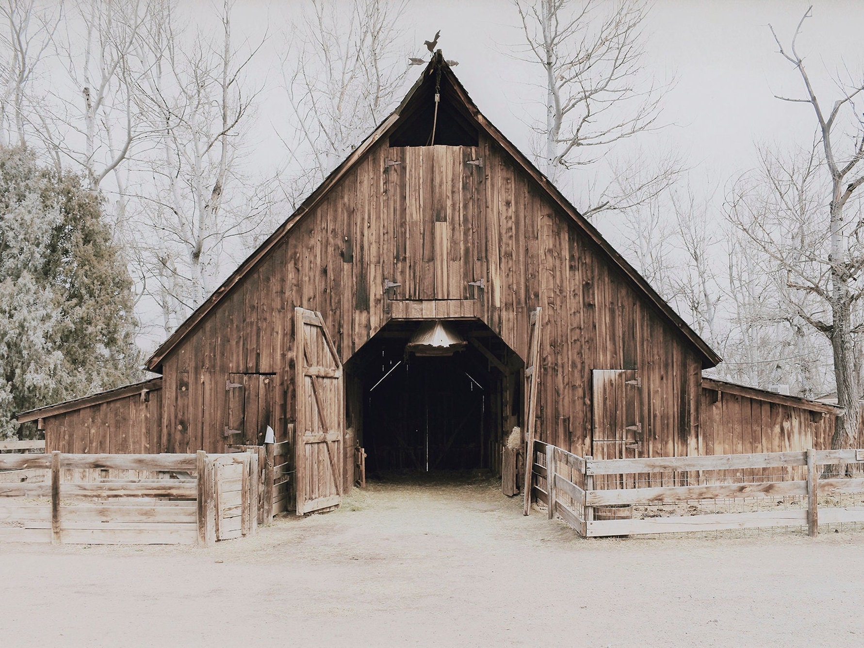 Old Rustic Barn Print Wooden Barn Photography Horse Stable - Etsy