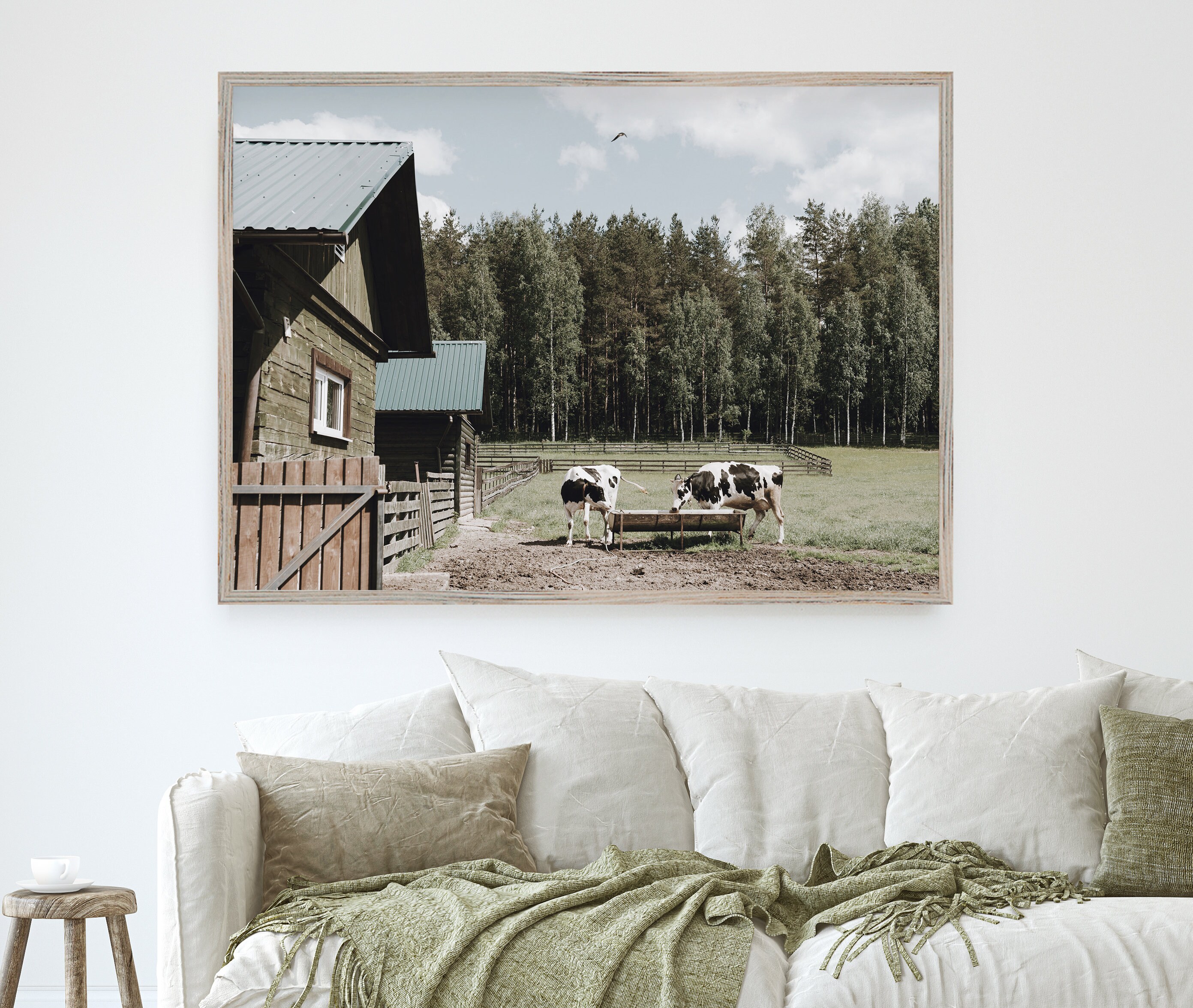 Forest Ranch Printable, Mountain Cows Wall Art, Cattle Ranch Decor ...