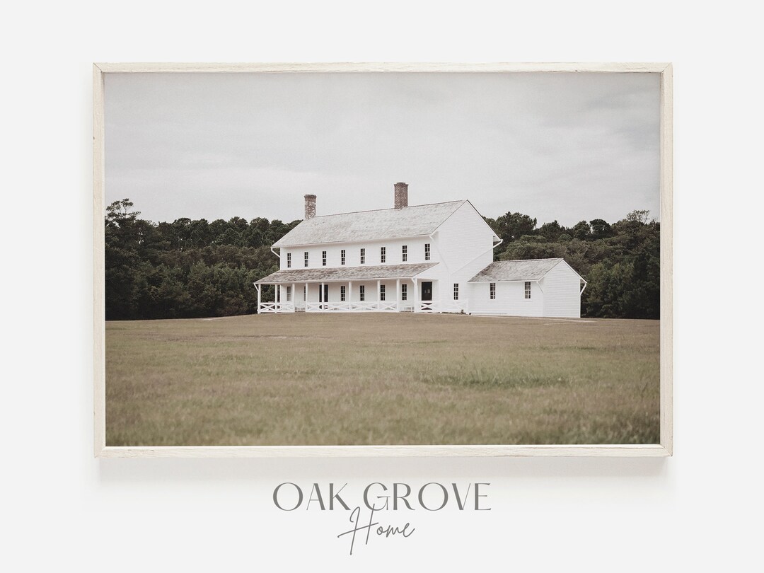 White Barn Photography, Farmhouse Digital Art, Barn Poster, Modern ...