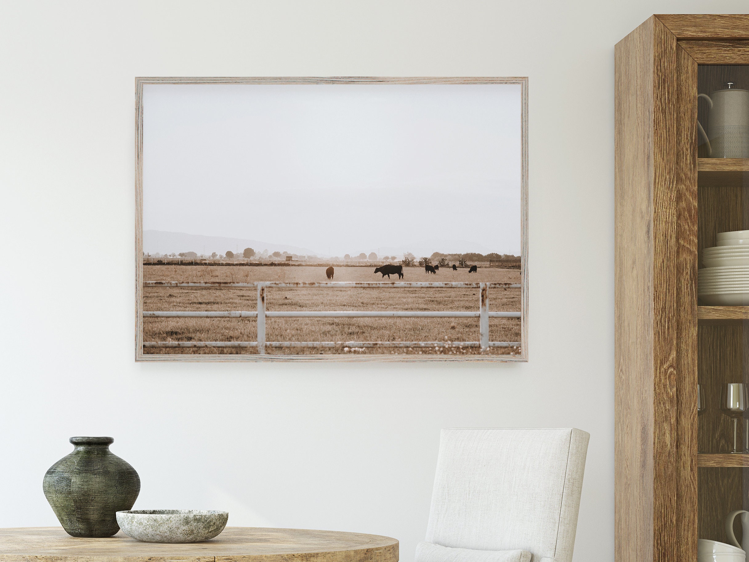 Pasture Cows Photo, Midwest Ranch Print, Cattle Ranch Decor, Midwest ...