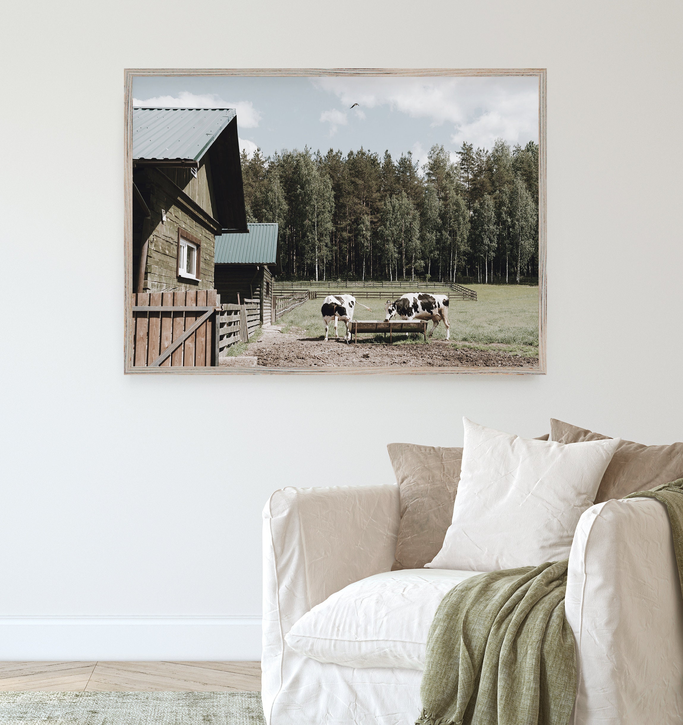 Forest Ranch Printable, Mountain Cows Wall Art, Cattle Ranch Decor ...