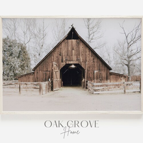 Old Rustic Barn Print Wooden Barn Photography Horse Stable - Etsy